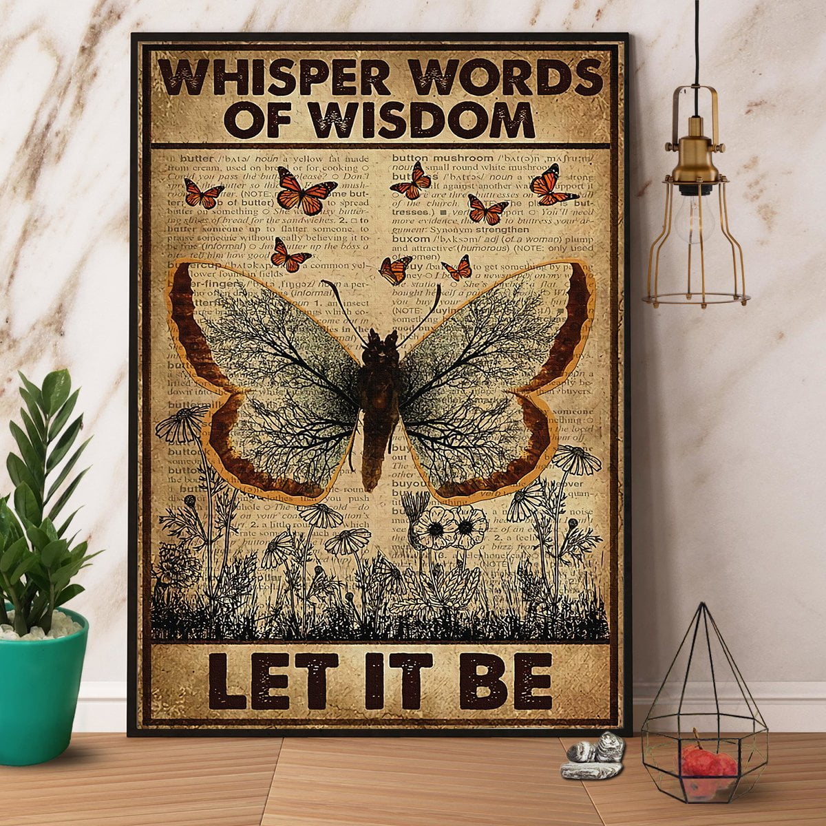 Butterfly Whisper Words Of Wisdom Let It Be Paper Poster No Frame Matte ...