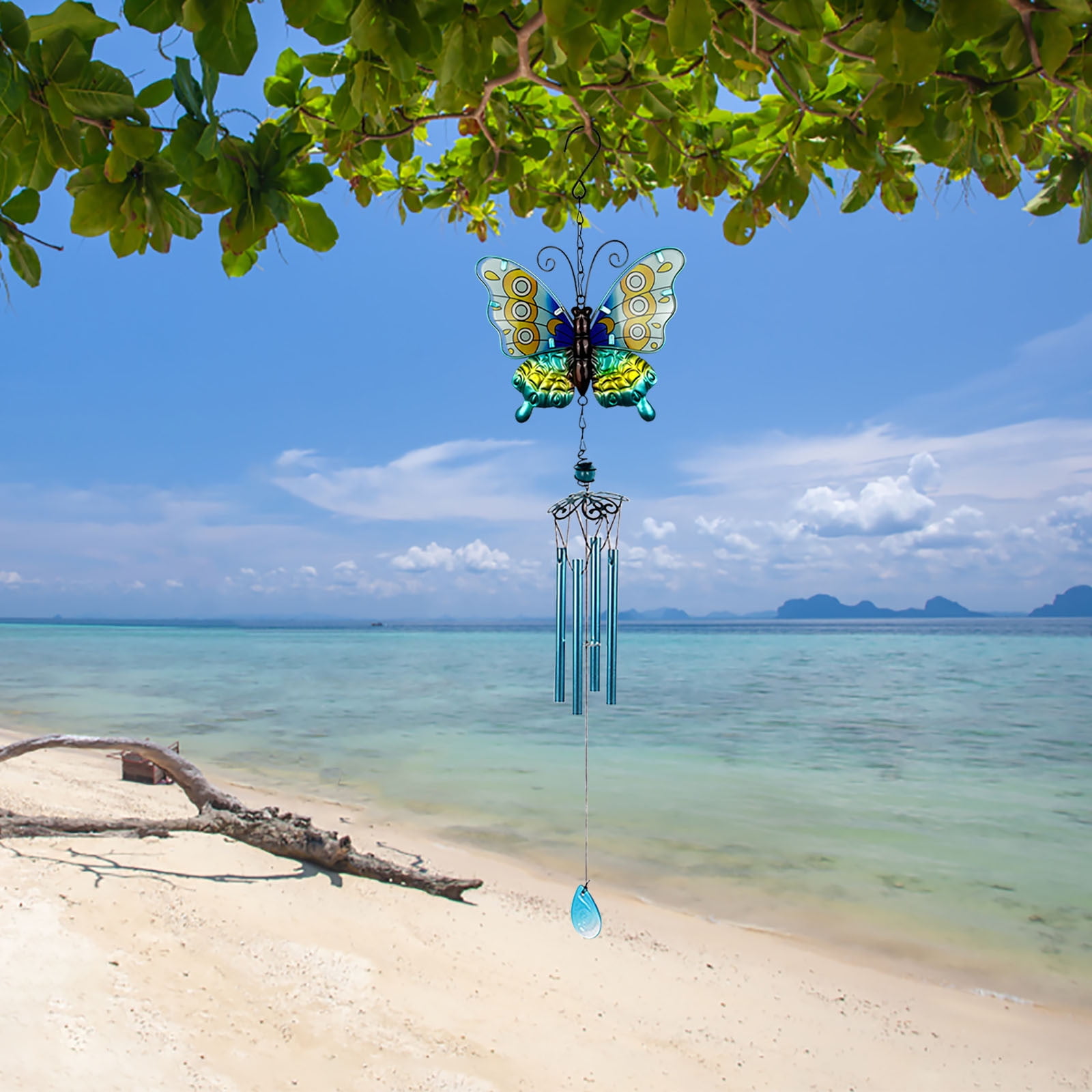 Butterfly Wind Chime for Outside, Aluminum Tubes Garden Patio ...