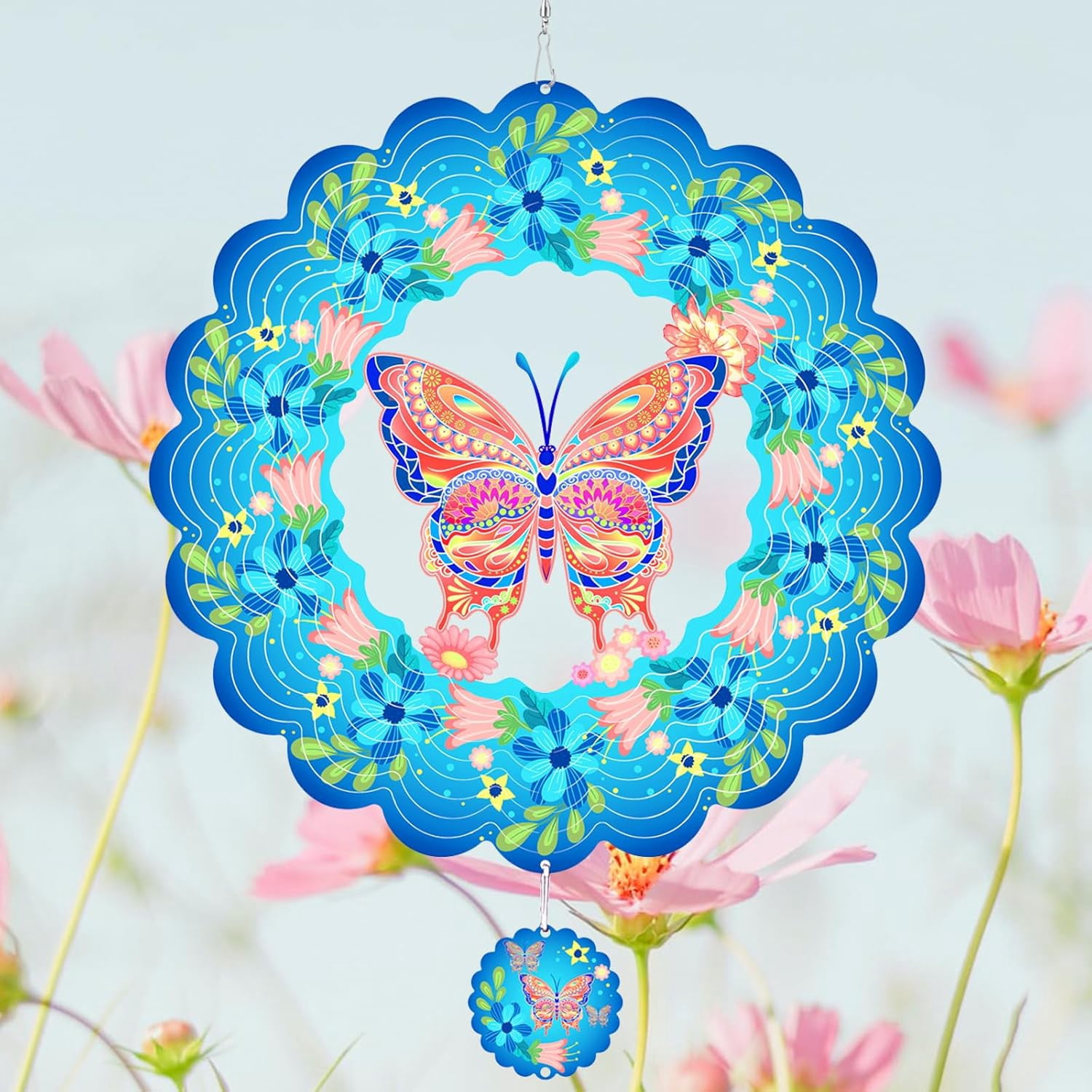 Butterfly Wind Spinners for Yard and Garden,12 Inch 3D Stainless Steel ...