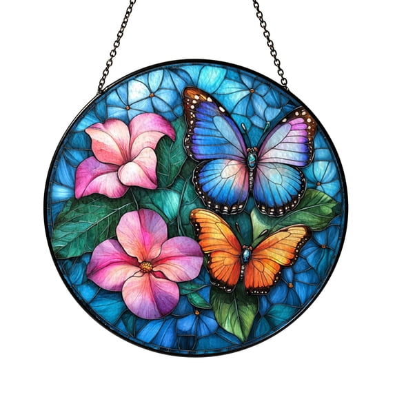 Butterfly Window Hanging Acrylic Suncatcher, Stained Glass Effect ...