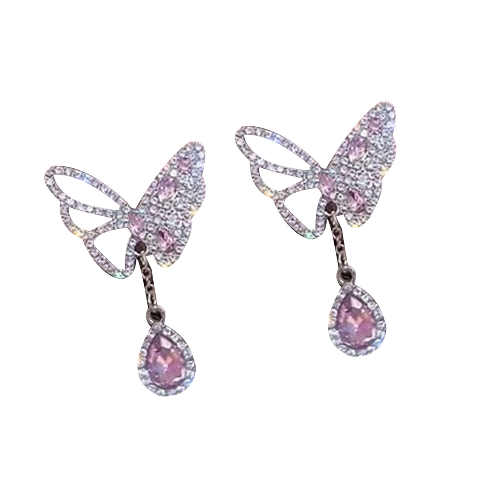 Butterfly Wing Earrings Lightweight Alloy Studs Allergy Proof Design ...
