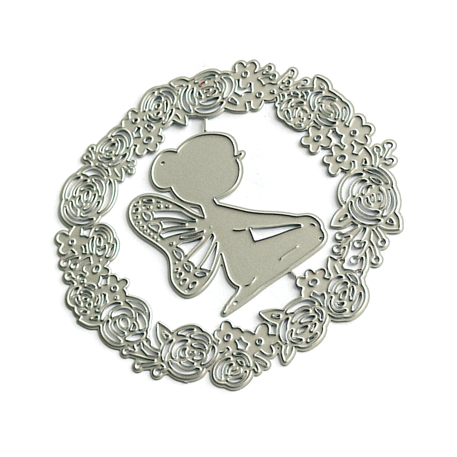 Butterfly Wing Girl Decorative Die Cut Metal Embossing Stencils Carbon ...