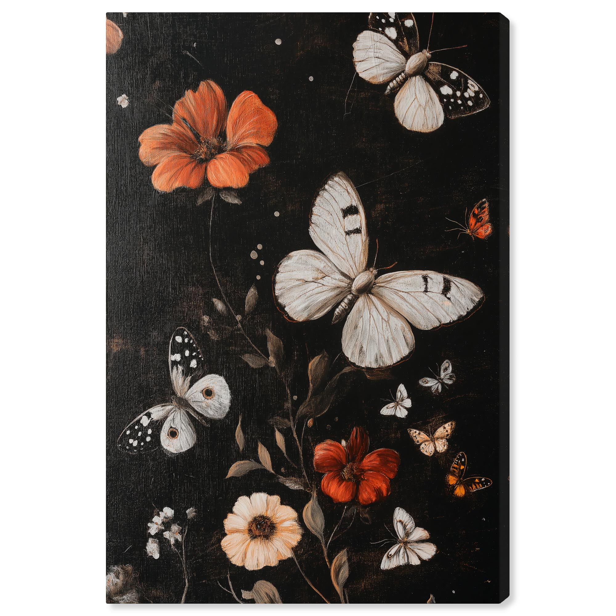 Butterfly Wing Patterns Canvas Chic Floral Art by Art Remedy, Gallery ...