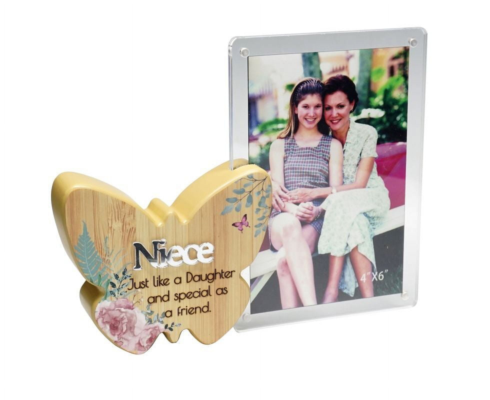 Butterfly With Text And Clear Photo Frame- Niece Photo Frame - Walmart.com