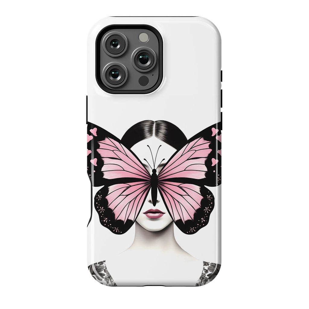 Butterfly Woman I Tough Cases Elegant Design for iPhone 11-17 ...