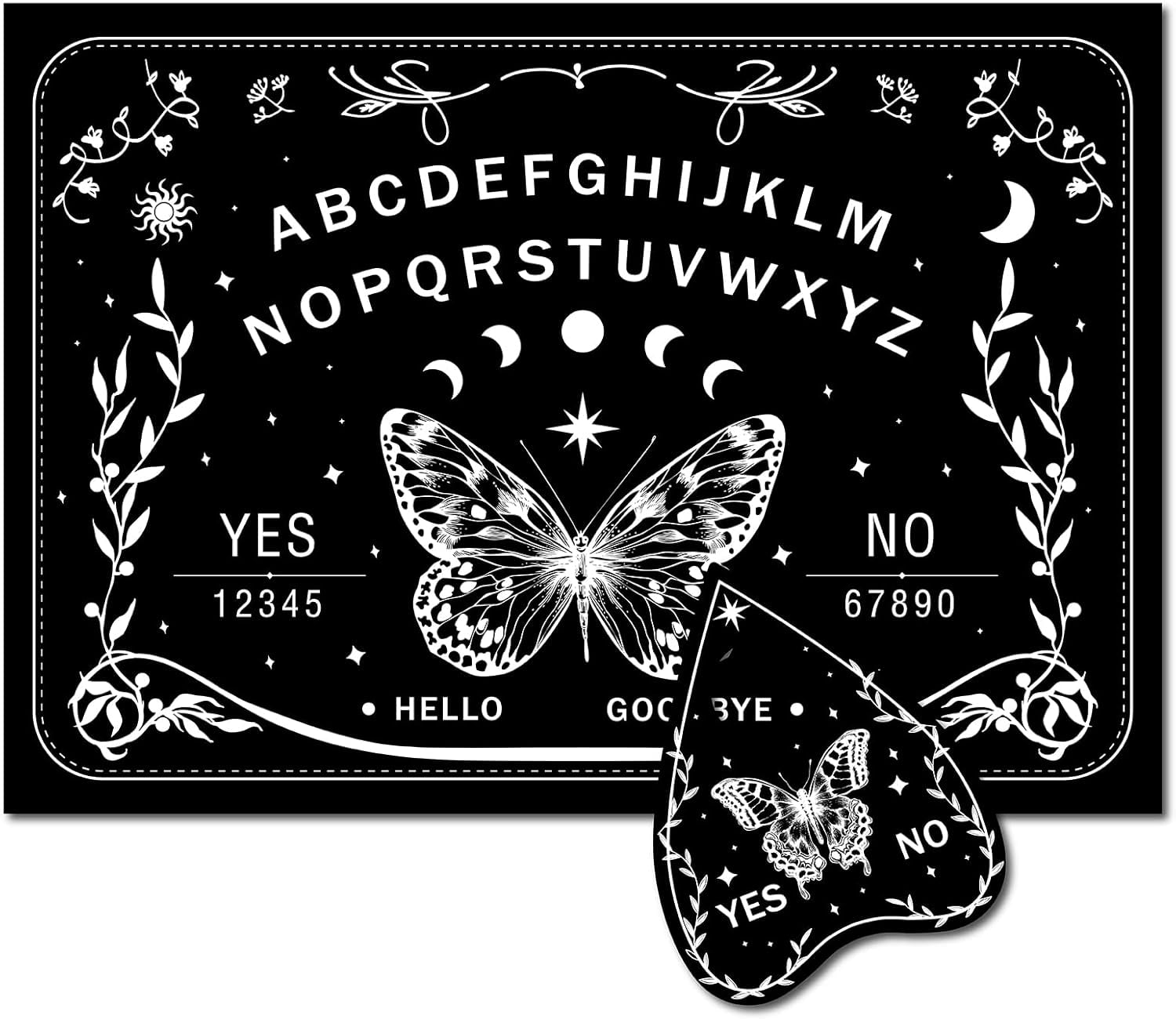 Butterfly Wood Spirit Board Talking Boards Moon Pendulum Board Wooden ...