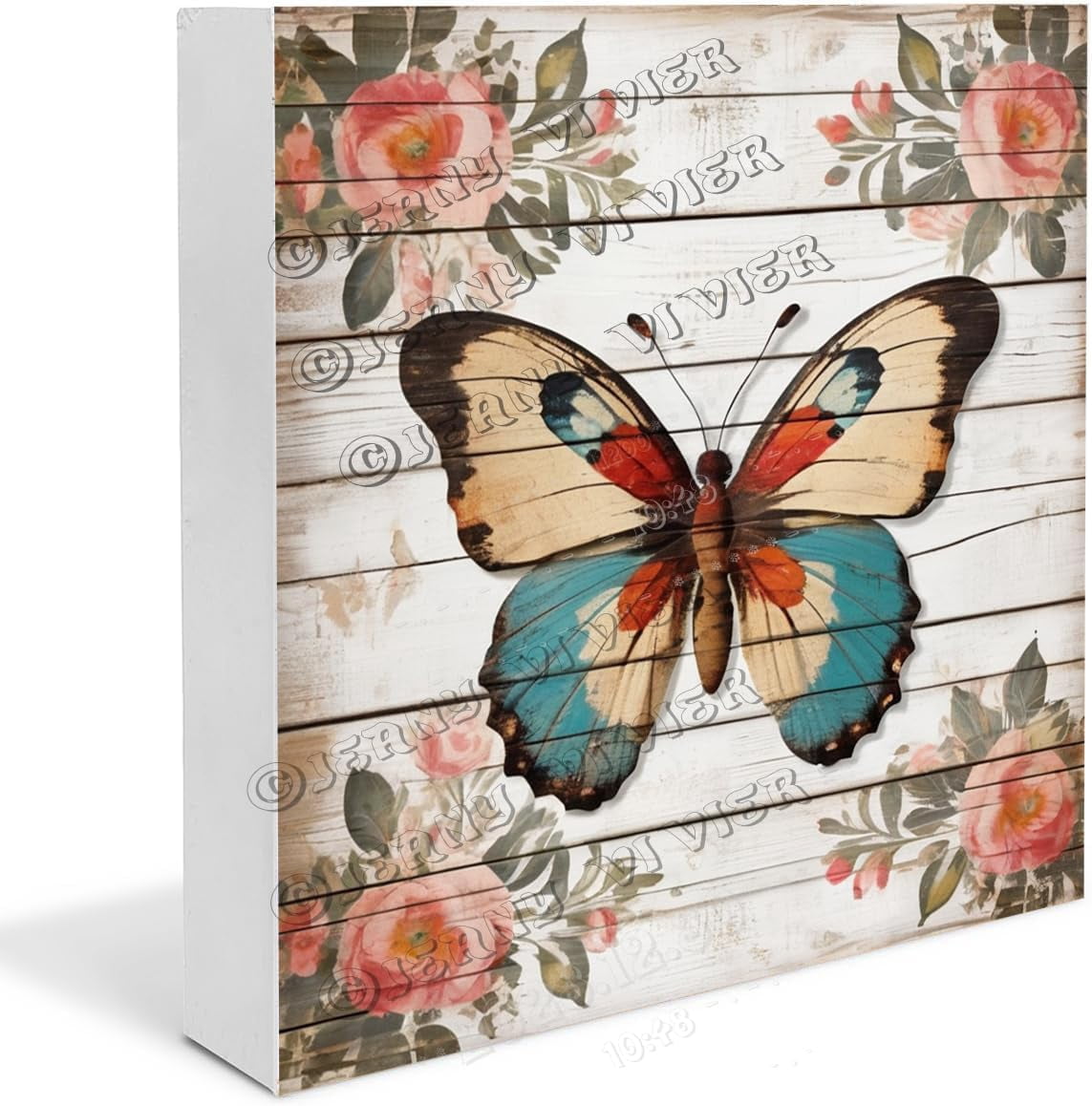 Butterfly Wooden Box Sign Butterfly Gifts Spring Butterfly Decor ...