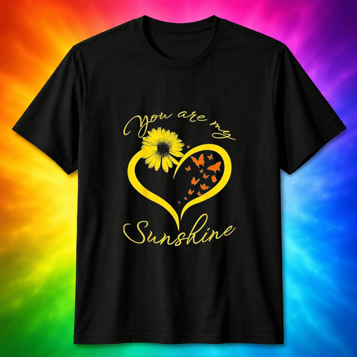 Butterfly You are My Sunshine Sunflower Floral Nature Art Unisex T ...