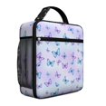 Butterfly and Blue Purple Pattern Insulated Lunch Bag Teens,Lunch Box ...