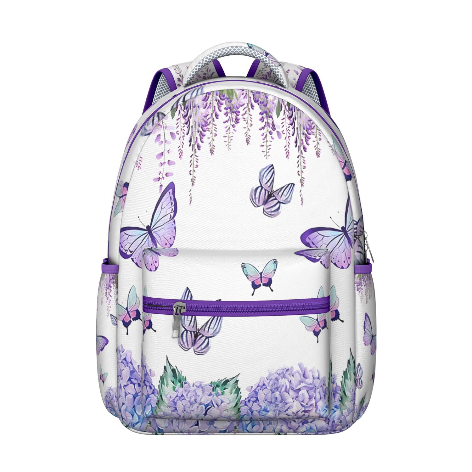 Butterfly and Floral Design Backpack - Waterproof & Durable, Modern ...