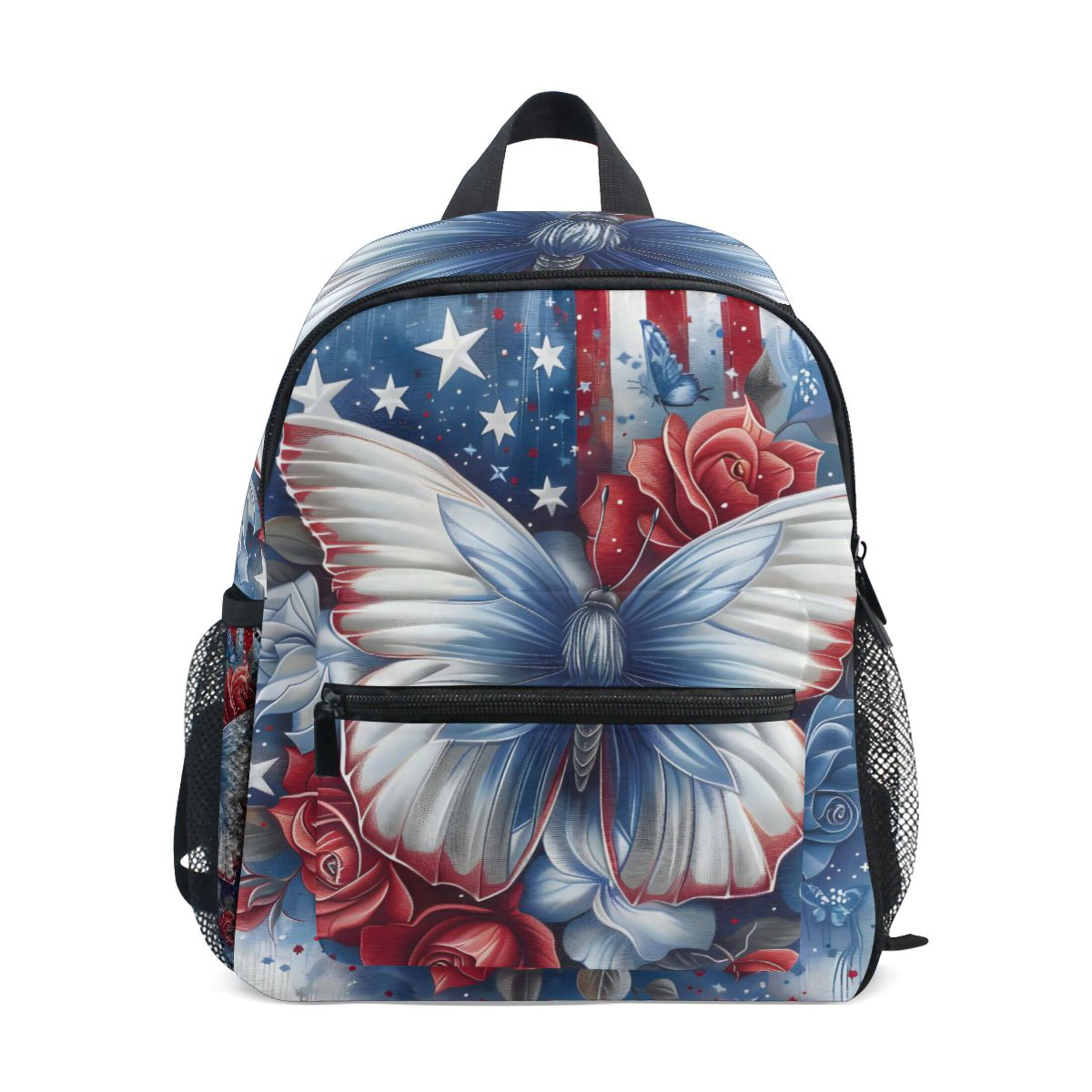 Butterfly and Flowers Mini Backpack Cute Small Backpack with Chest ...