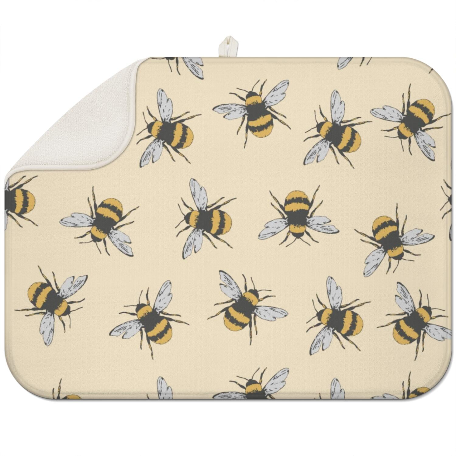 Butterfly and Honeycomb Dish Drying Mat - Super Absorbent Microfiber ...