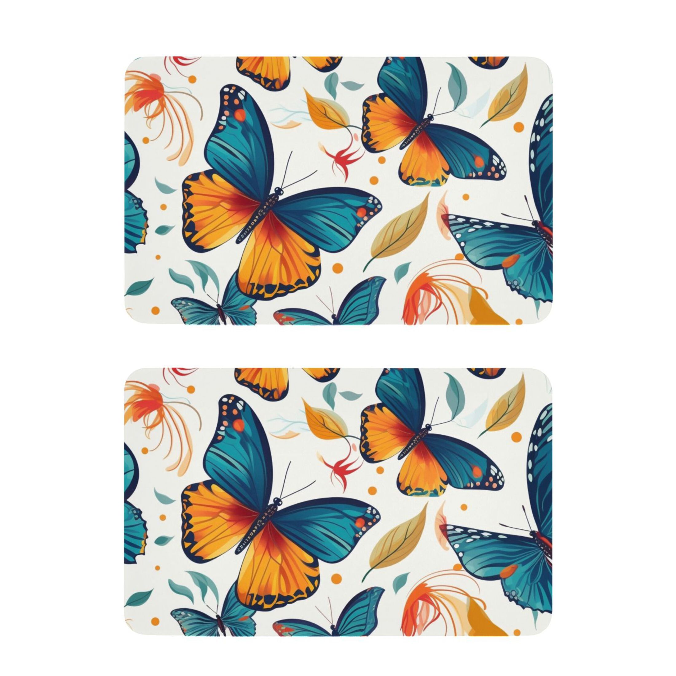 Butterfly and Leaf Fridge Magnetic Sticker Refrigerator Magnets Kitchen ...