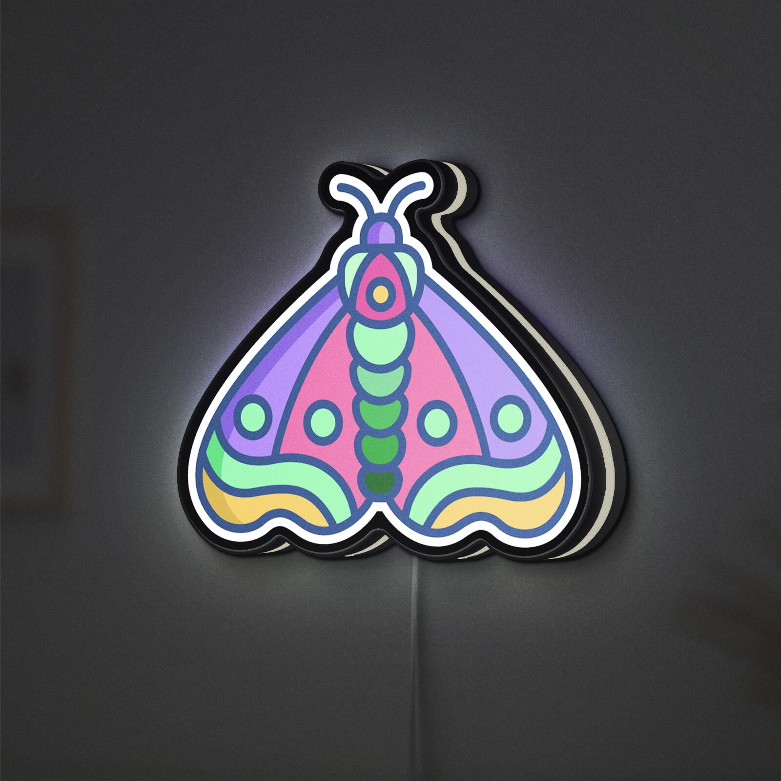 Butterfly and Moth 3D Novelty Light Box, Insect Wing Lamp Decor for ...