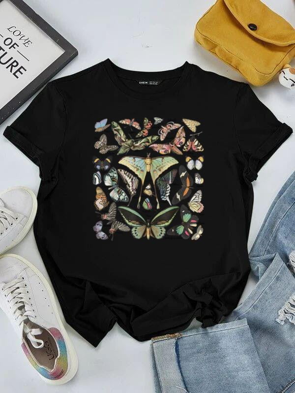 Butterfly and Moth Aesthetic Nature Soft Goth Style Art Graphic Unisex ...