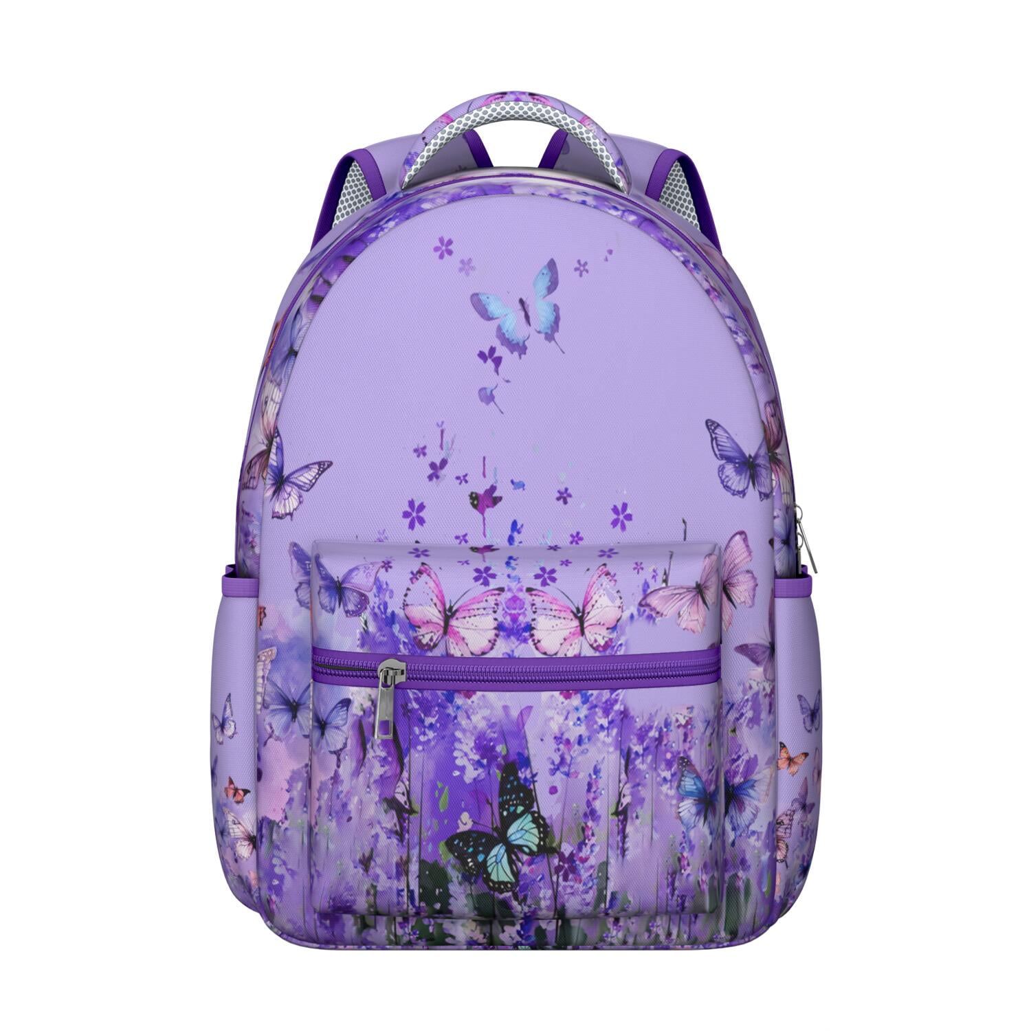 Butterfly and Stars School Backpack - Waterproof & Durable, Retro ...
