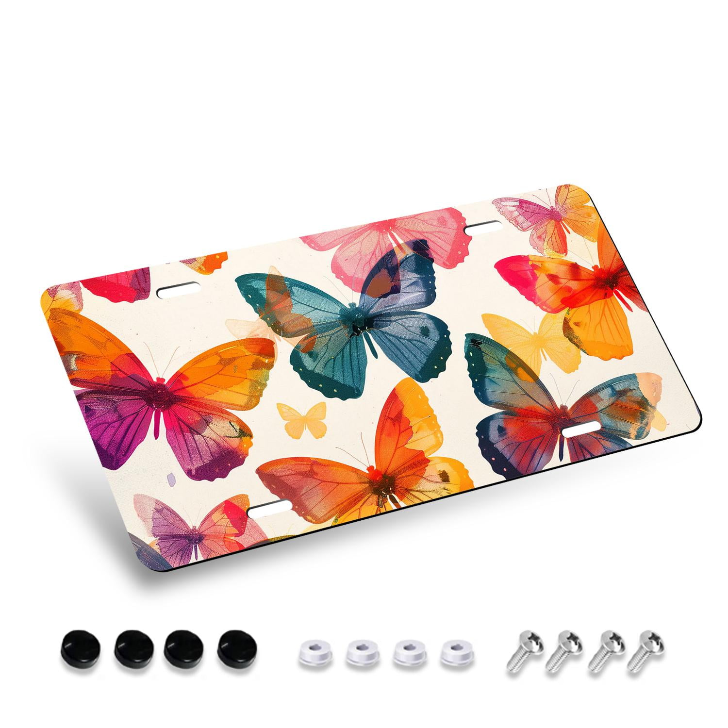 Butterfly exquisite Plate Cover, Decorative Aluminum Novelty License ...