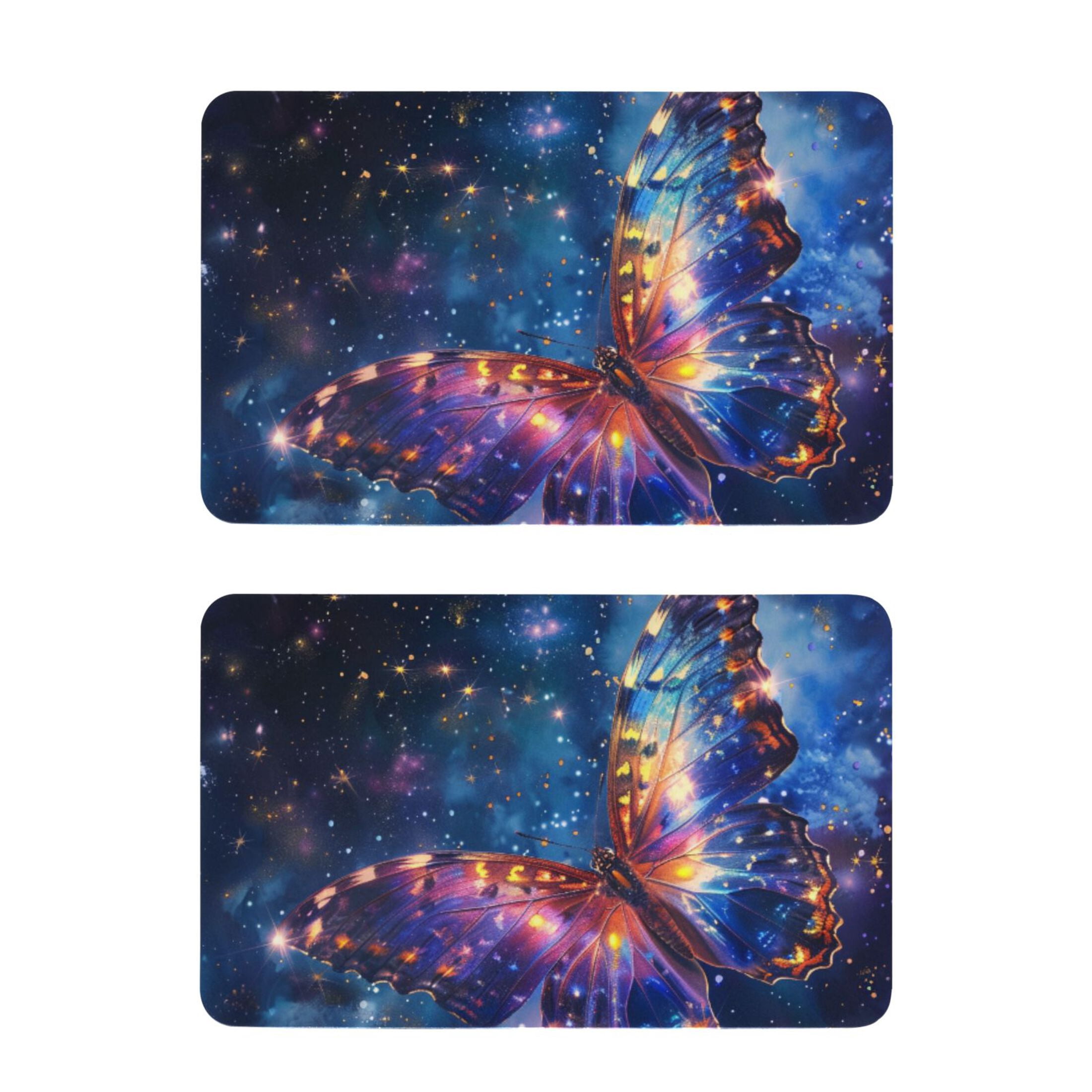 Butterfly in Galaxy Refrigerator Magnet Stickers Square Fridge Magnetic ...