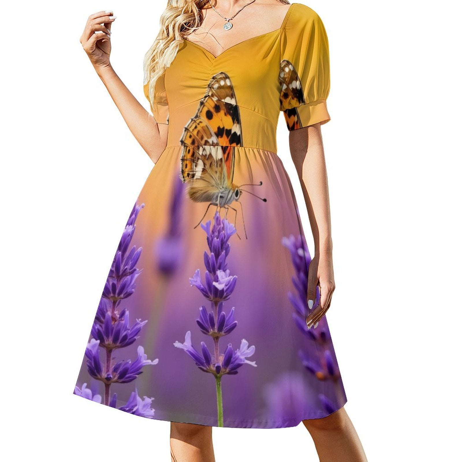 Butterfly on Lavender Summer Women's Dress 2025 Elegant Dresses Plus ... Butterfly on Lavender Summer Women's Dress 2025 Elegant Dresses Plus ...