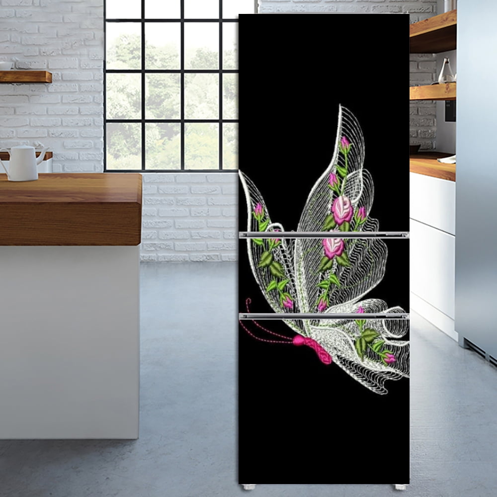 Butterfly pattern self-adhesive refrigerator sticker decorative pattern ...