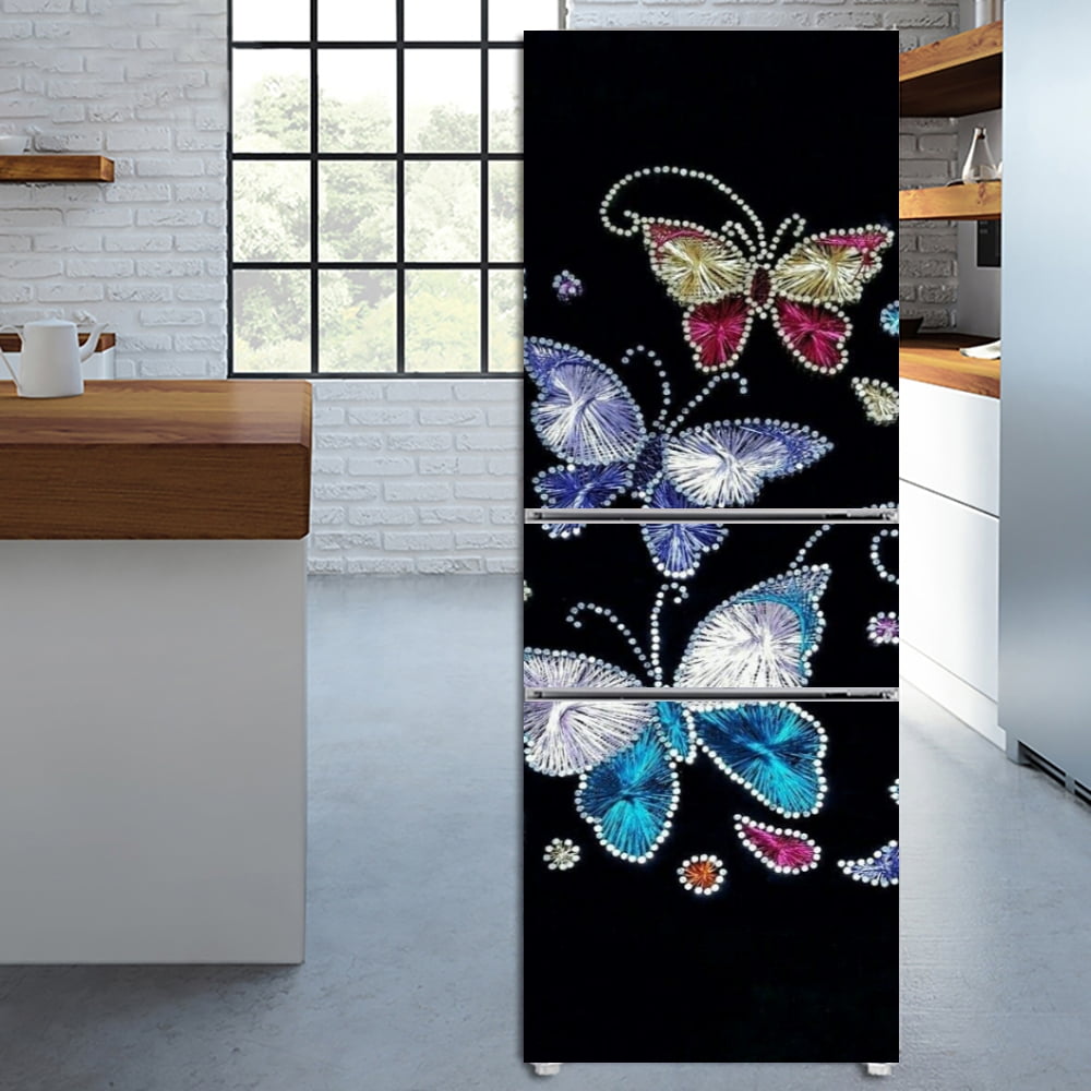 Butterfly pattern self-adhesive refrigerator sticker decorative pattern ...