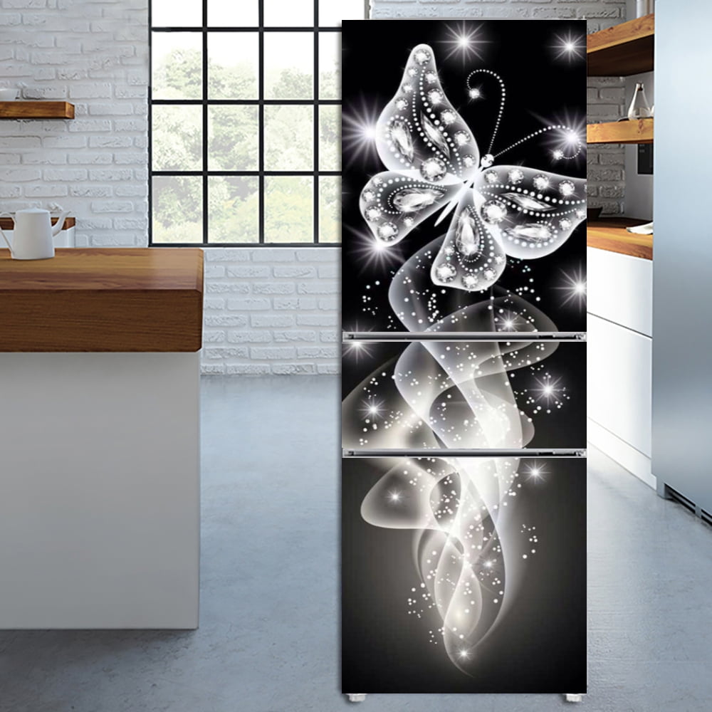 Butterfly pattern self-adhesive refrigerator sticker decorative pattern ...