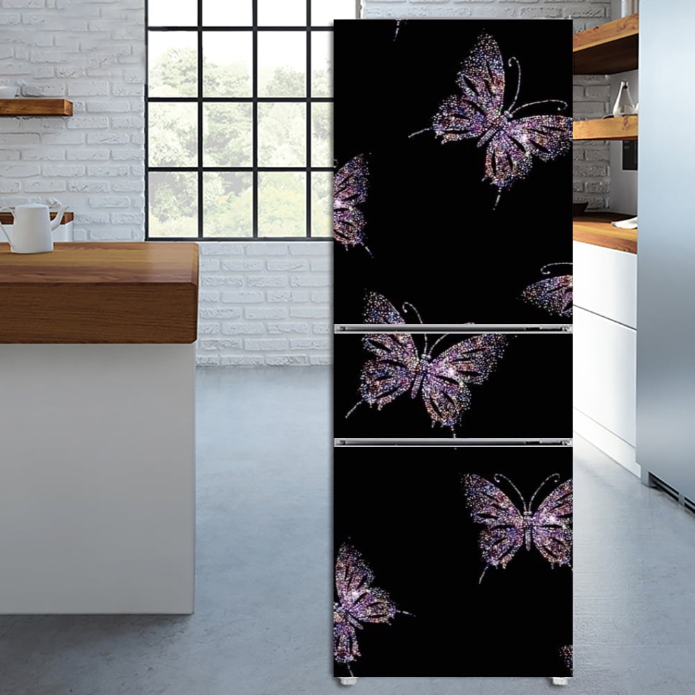 Butterfly pattern self-adhesive refrigerator sticker decorative pattern ...