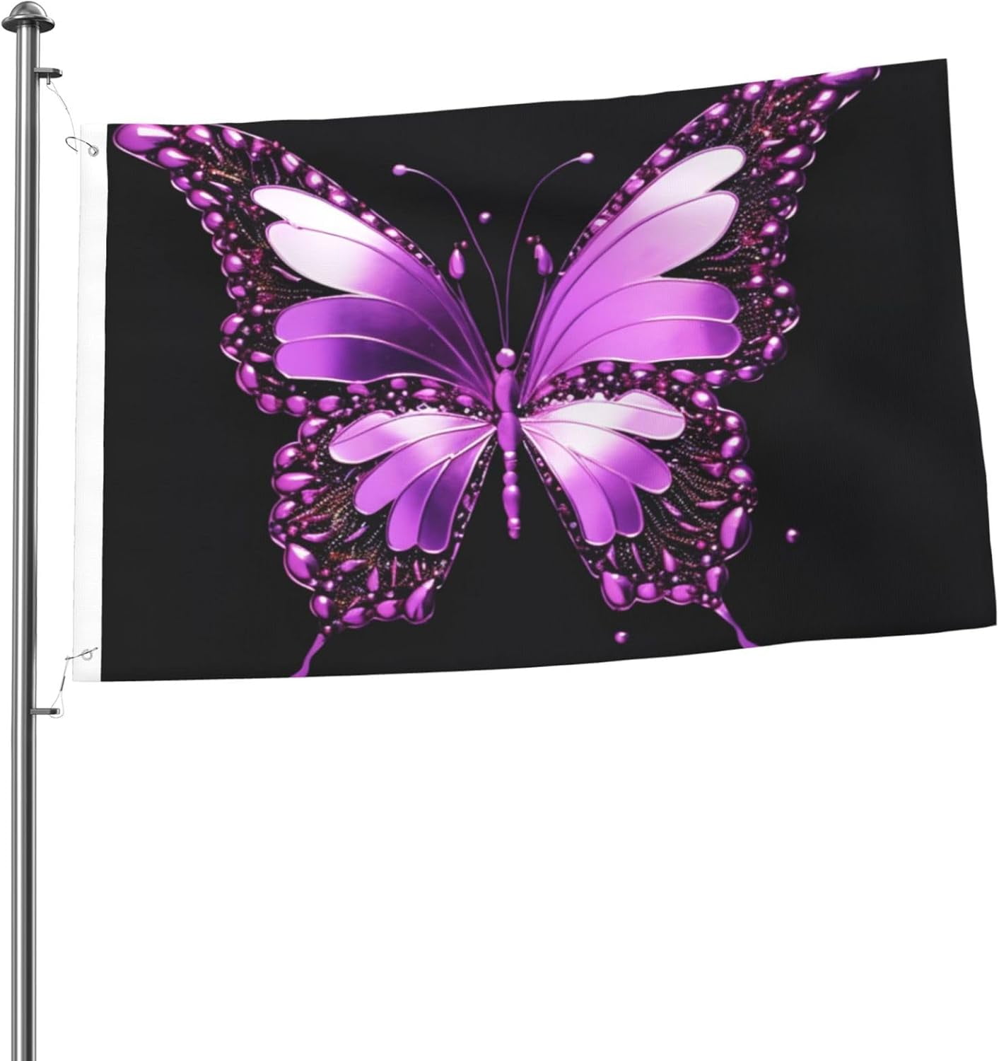 Butterfly purple Garden Flags Holiday Banner with Brass Grommets Large ...