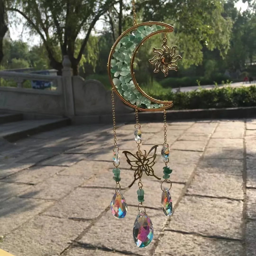 Butterfly with crystal chips sun catcher crystal sun catchers hanging ...