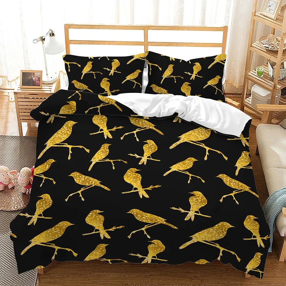 Butterflys Birds Flying Animal Duvet Cover 3D Print Bedding Set ...