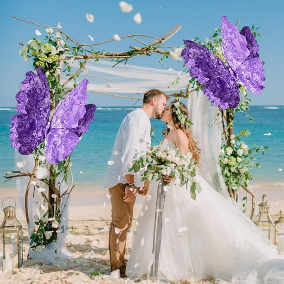 Butterflys Veils Flower Window Decoration Flower Wedding Festival Party ...