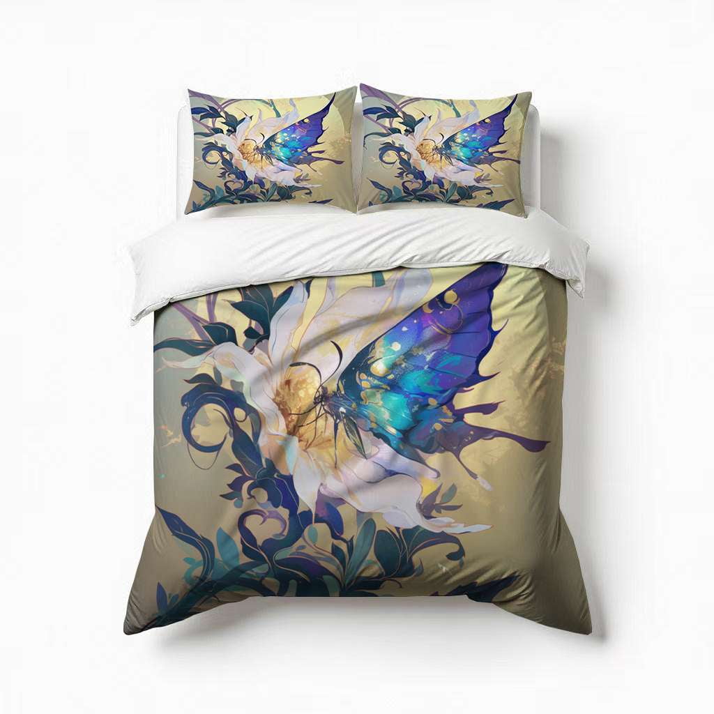 Butterfuly Pretty Butterflies Art Bedding Set 3 Pcs Soft Microfiber ...