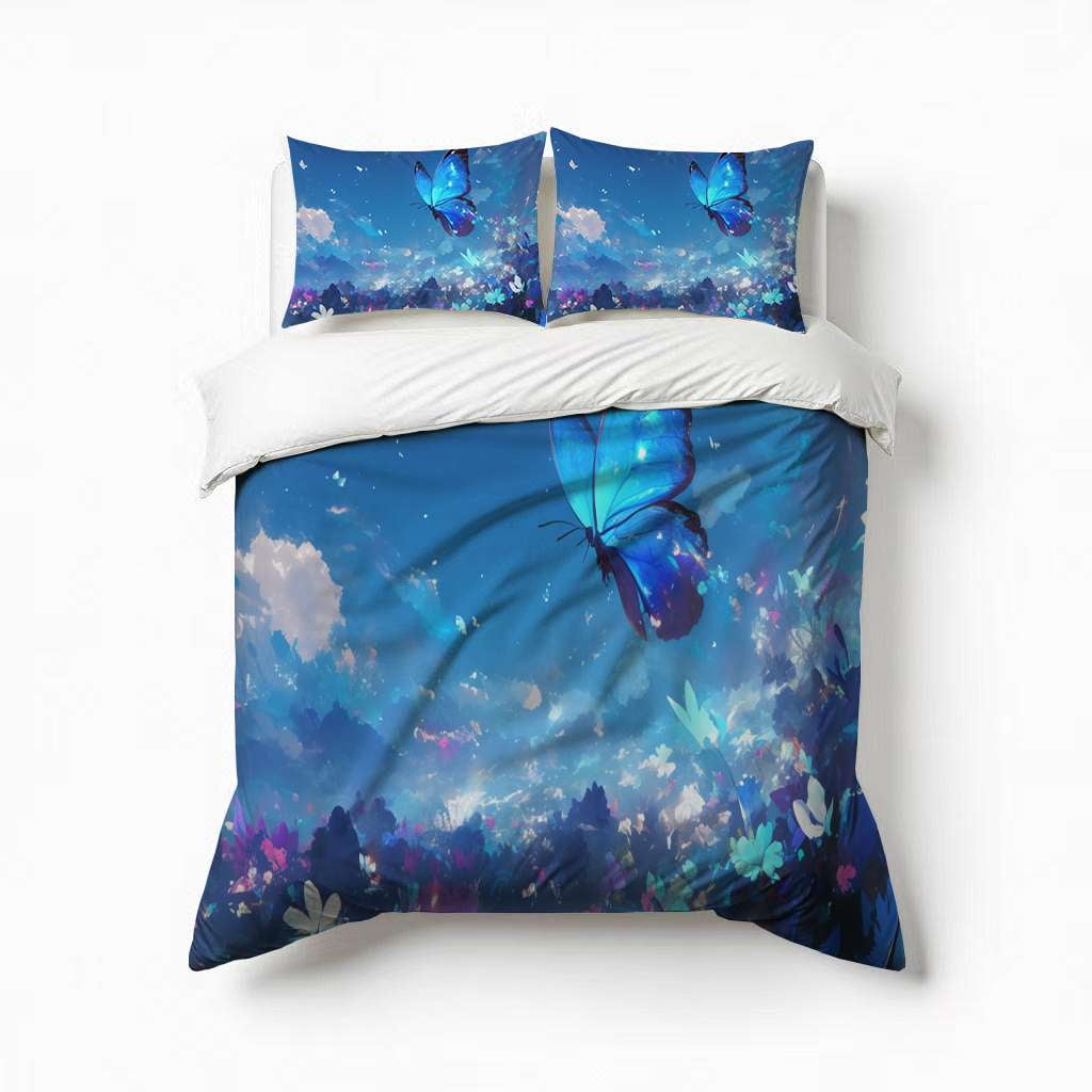 Butterfuly Pretty Butterflies Art Bedding Set 3 Pcs Soft Microfiber ...