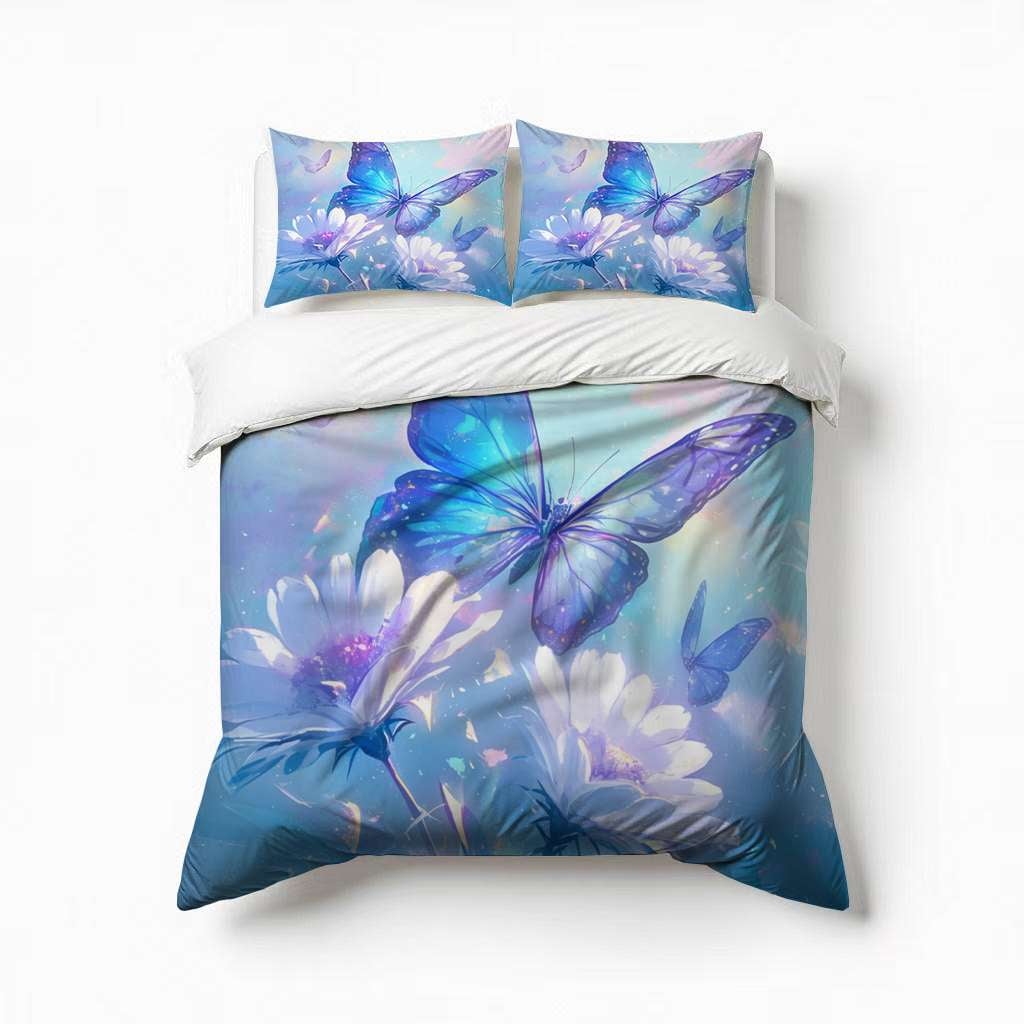 Butterfuly Pretty Butterflies Art Bedding Set 3 Pcs Soft Microfiber ...