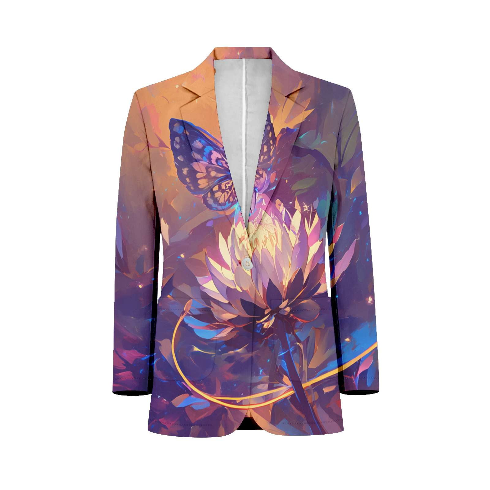 Butterfuly Pretty Butterflies Art Customized Men's Suits full man Shawl ...