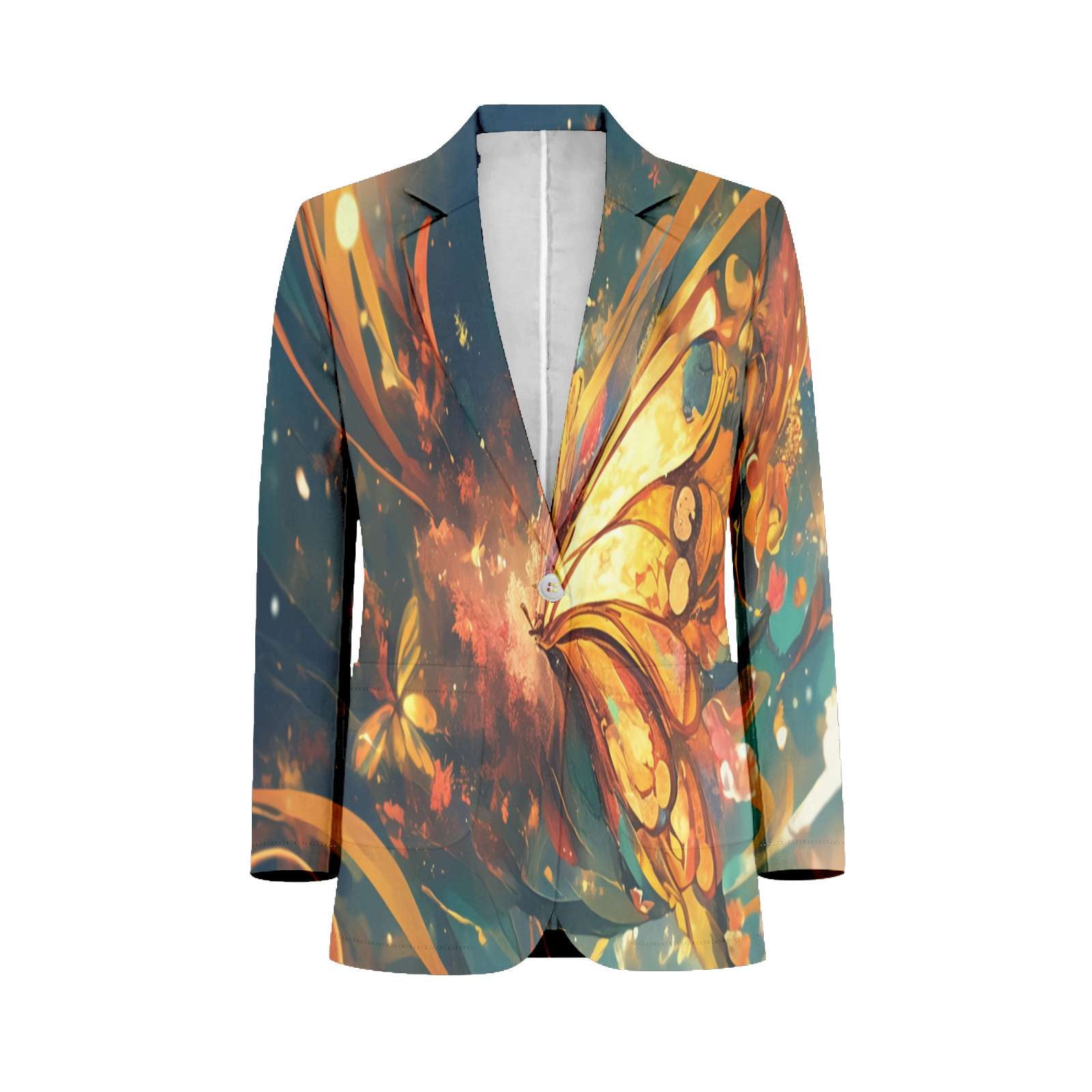 Butterfuly Pretty Butterflies Art Customized Men's Suits full man Shawl ...