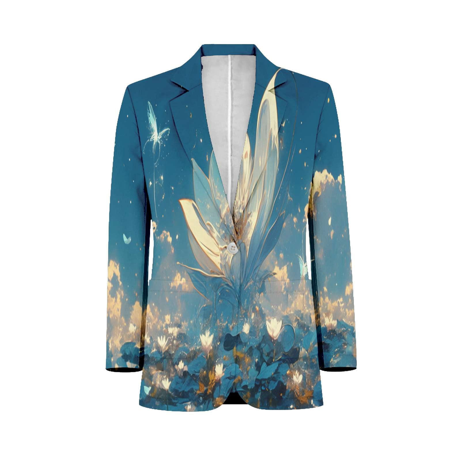 Butterfuly Pretty Butterflies Art Customized Men's Suits full man Shawl ...