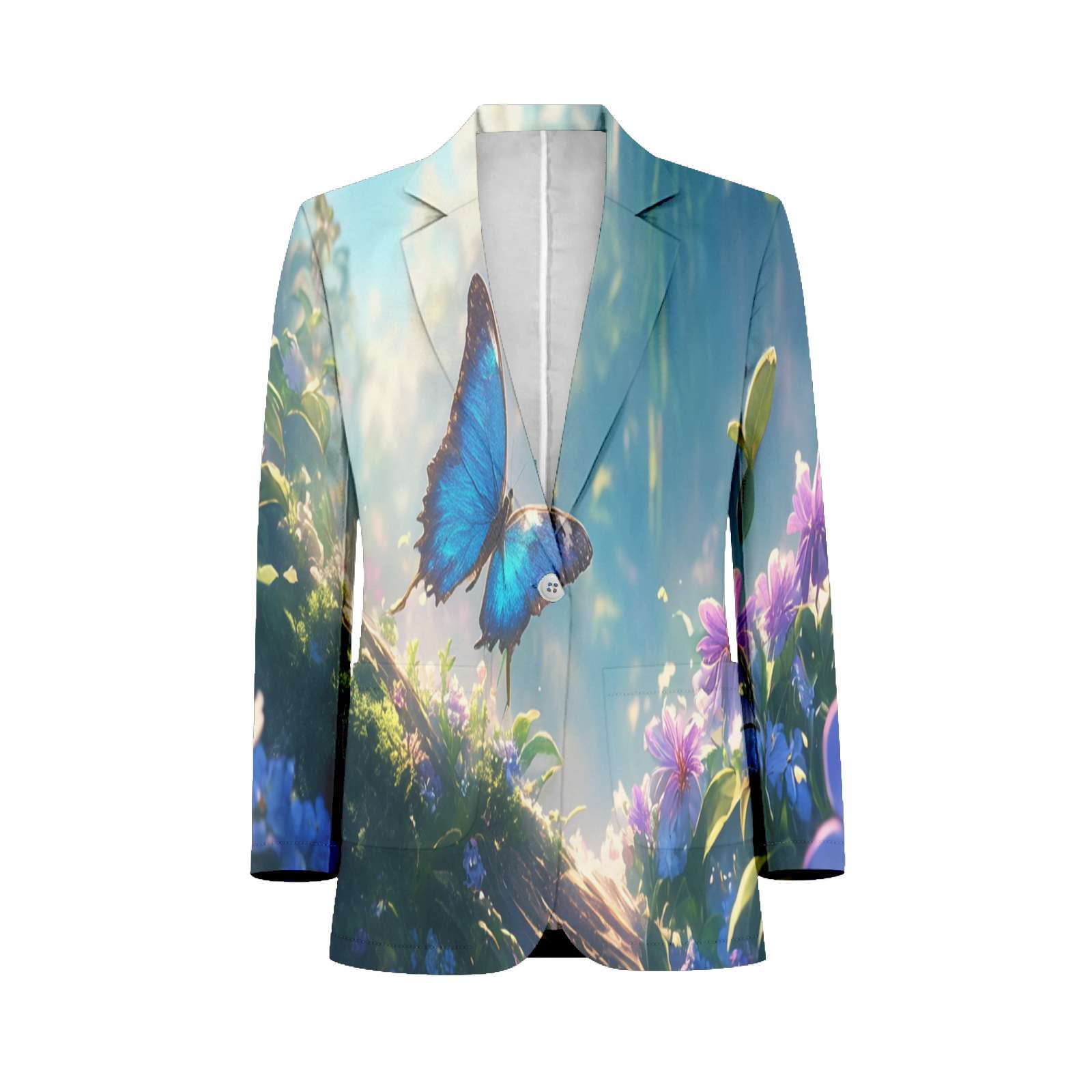 Butterfuly Pretty Butterflies Art Customized Men's Suits full man Shawl ...