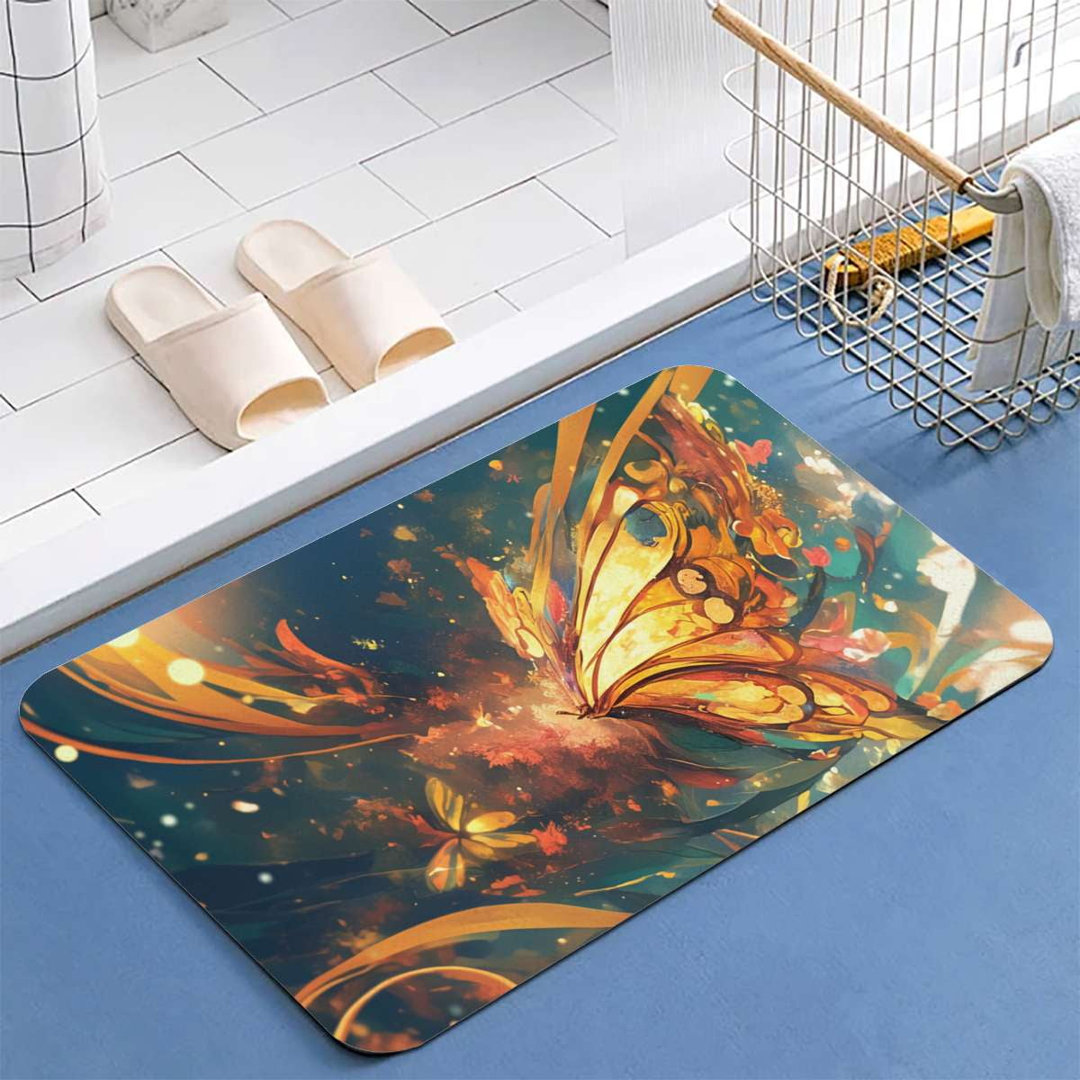 Butterfuly Pretty Butterflies Art Diatomite Bath Mats Bathroom ...