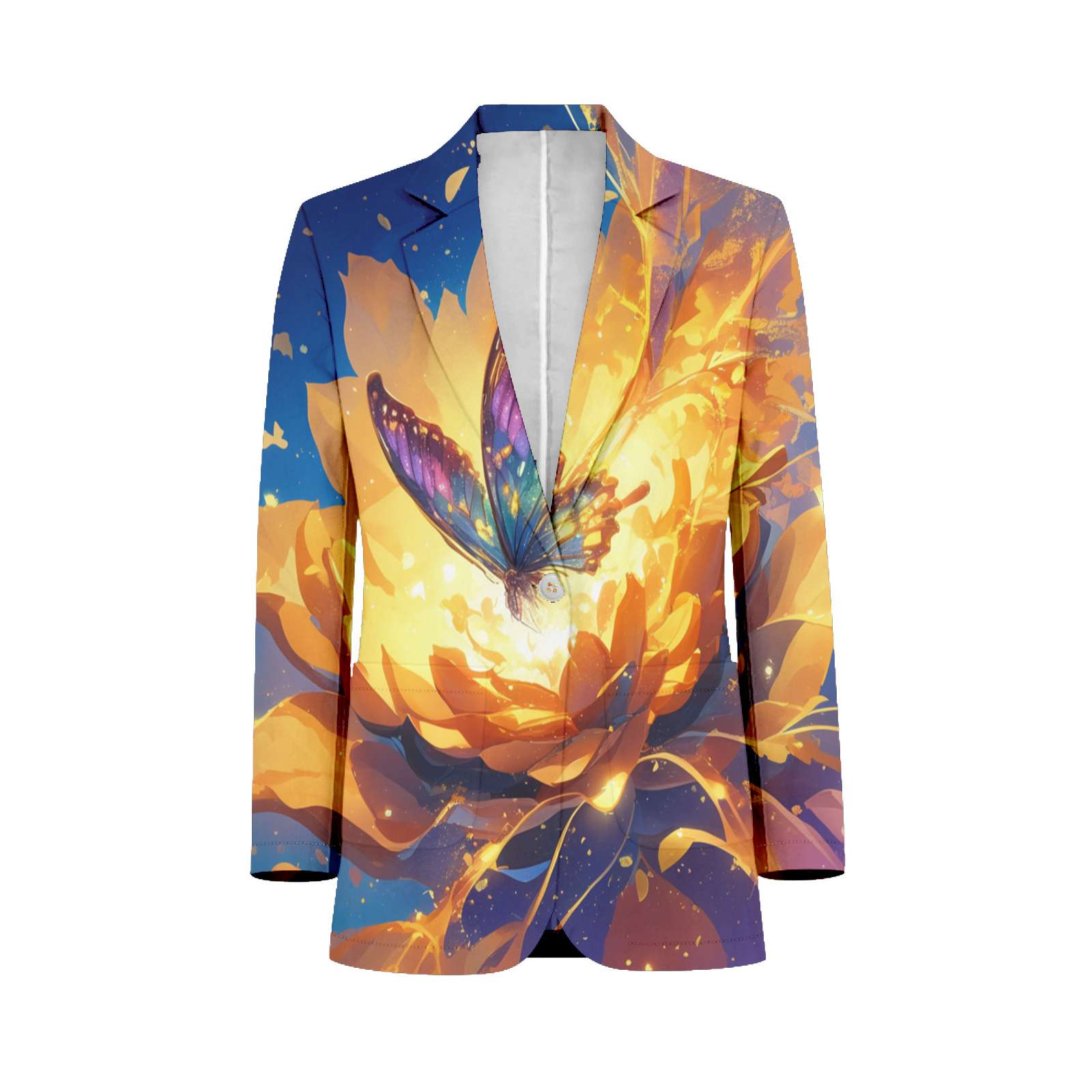 Butterfuly Pretty Butterflies Art Mens Suits Shawl Collar Slim Fit Suit ...