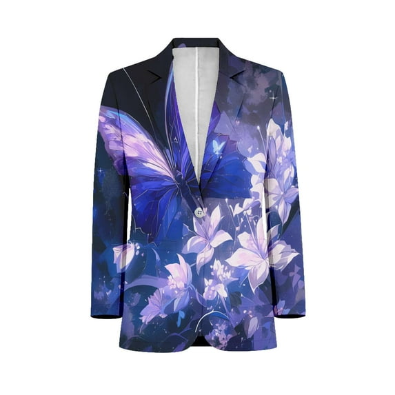 Butterfuly Pretty Butterflies Art Mens Suits Shawl Collar Slim Fit Suit ...