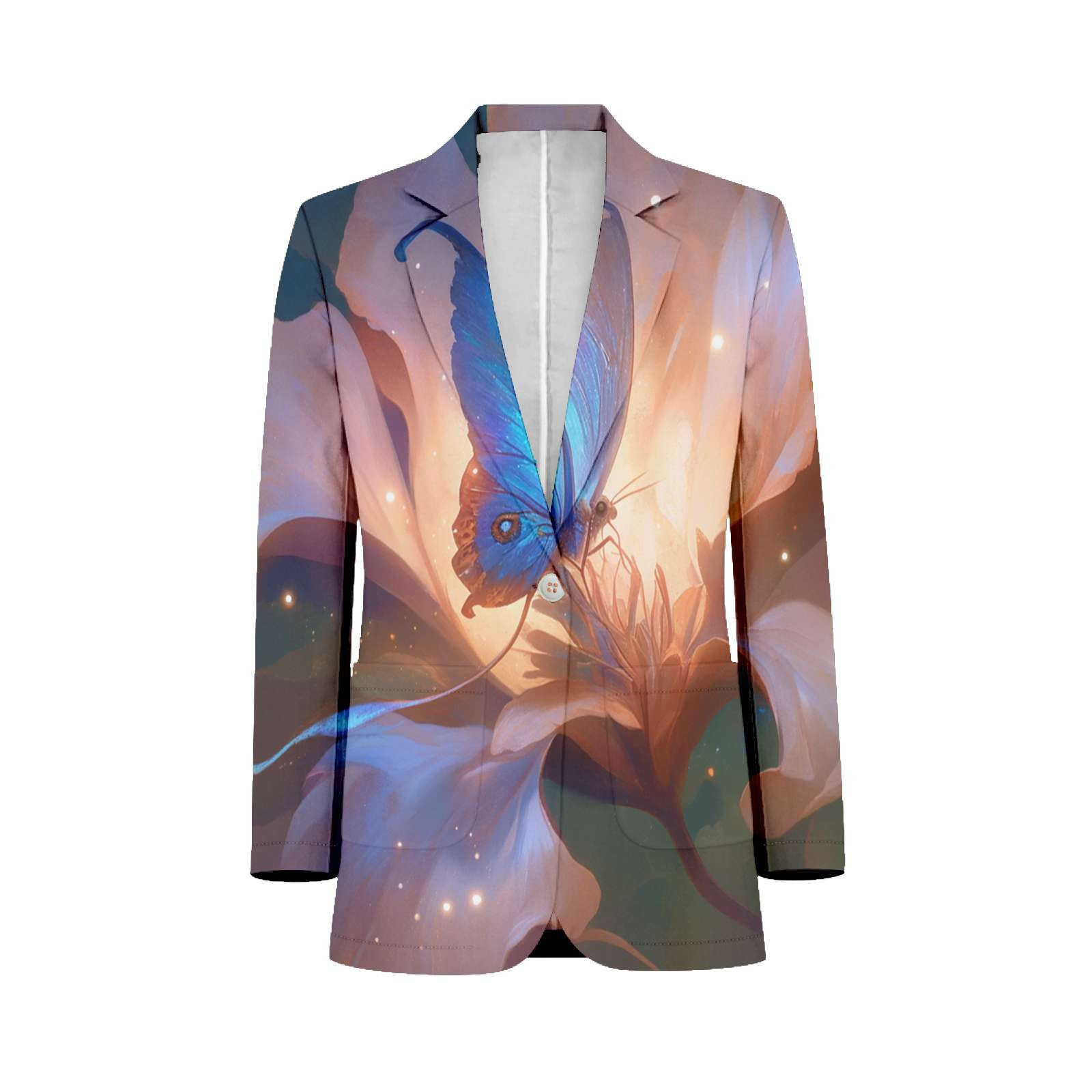 Butterfuly Pretty Butterflies Art Mens Suits Shawl Collar Slim Fit Suit ...