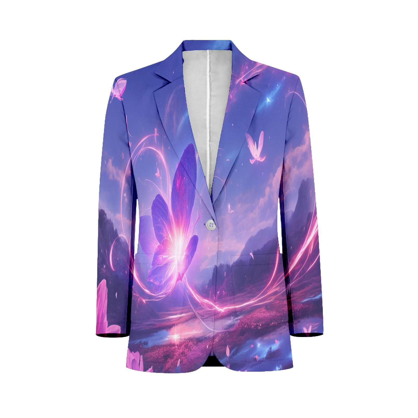 Butterfuly Pretty Butterflies Art Mens Suits Shawl Collar Slim Fit Suit ...