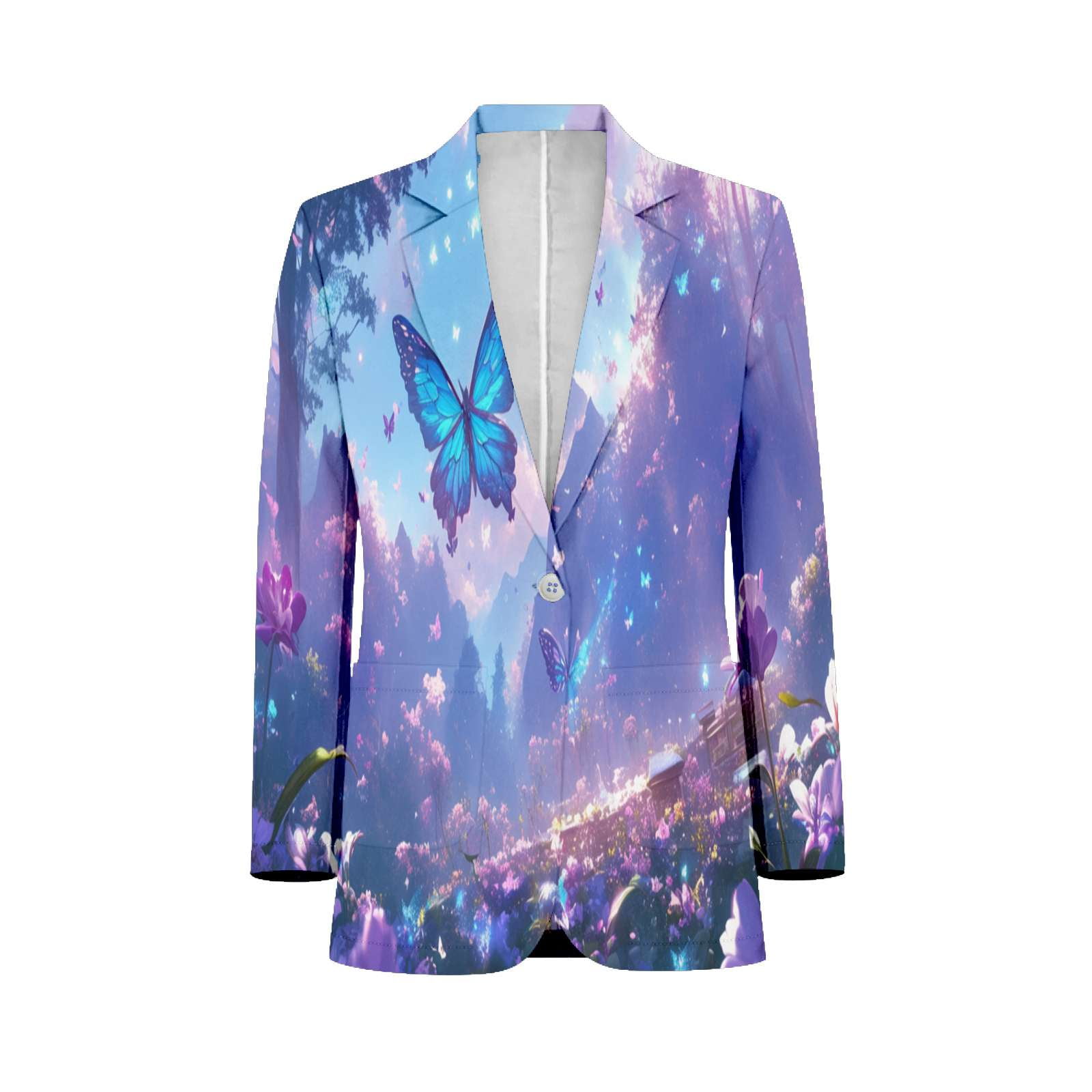 Butterfuly Pretty Butterflies Art Mens Suits Shawl Collar Slim Fit Suit ...
