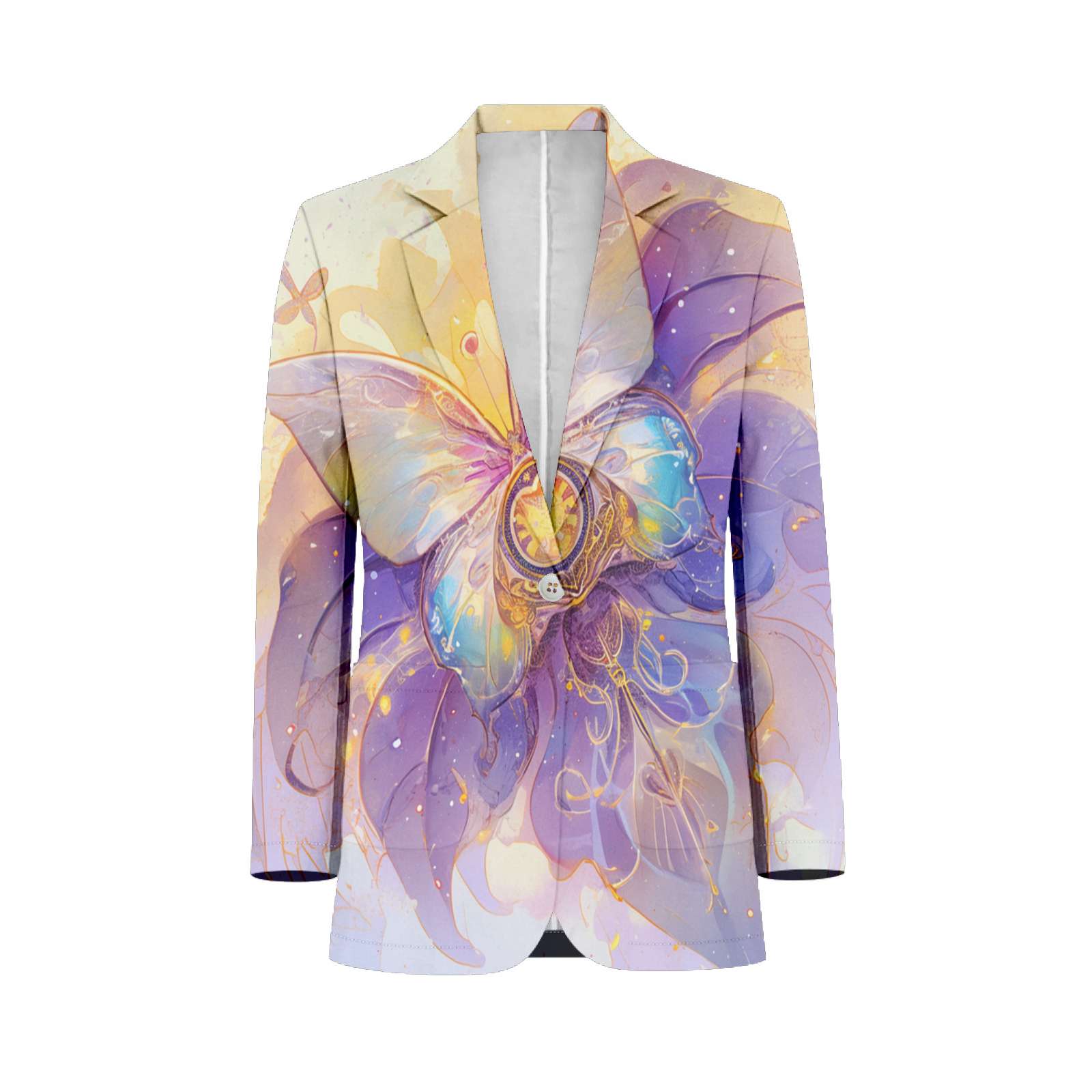 Butterfuly Pretty Butterflies Art Mens Suits Shawl Collar Slim Fit Suit ...