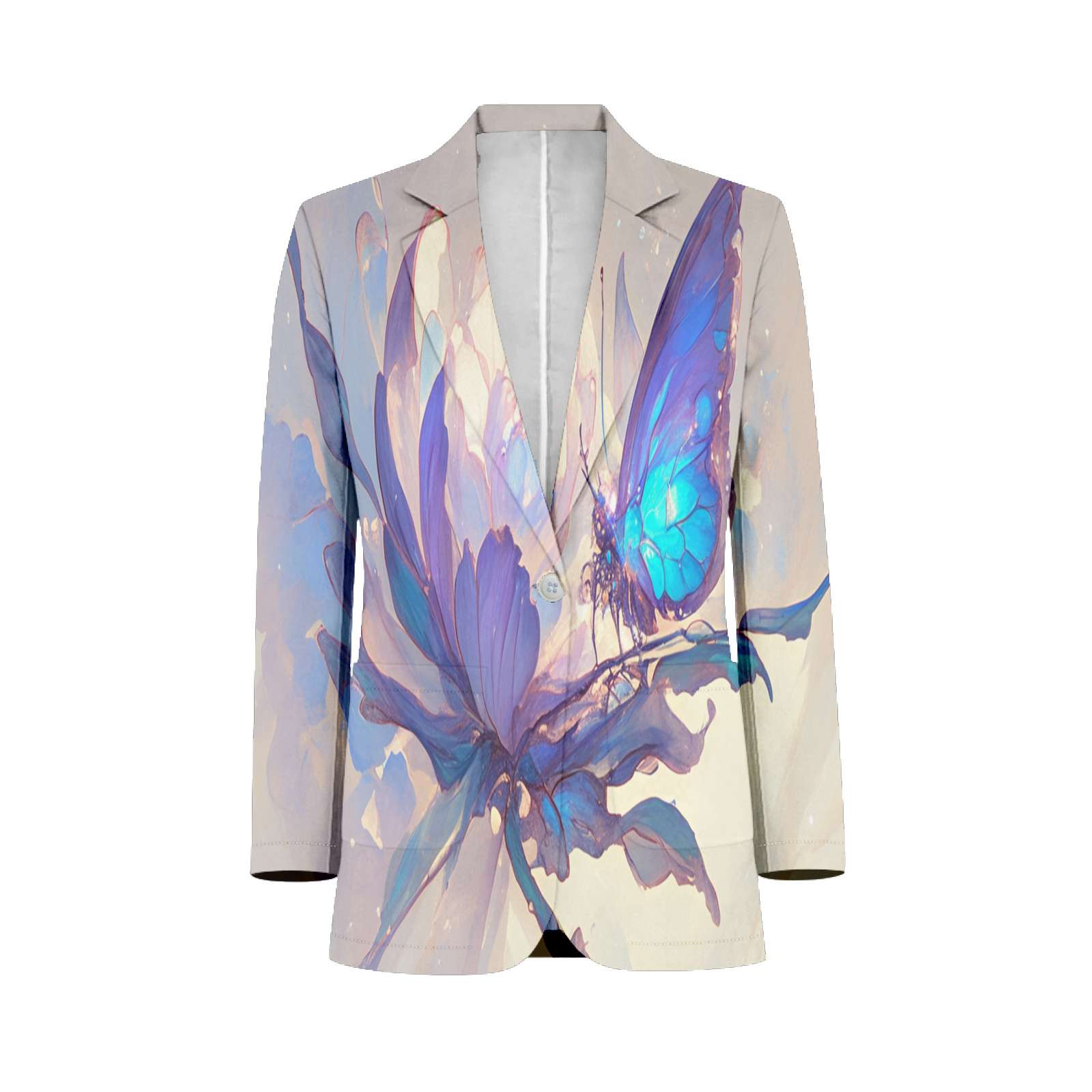 Butterfuly Pretty Butterflies Art Mens Suits Shawl Collar Slim Fit Suit ...