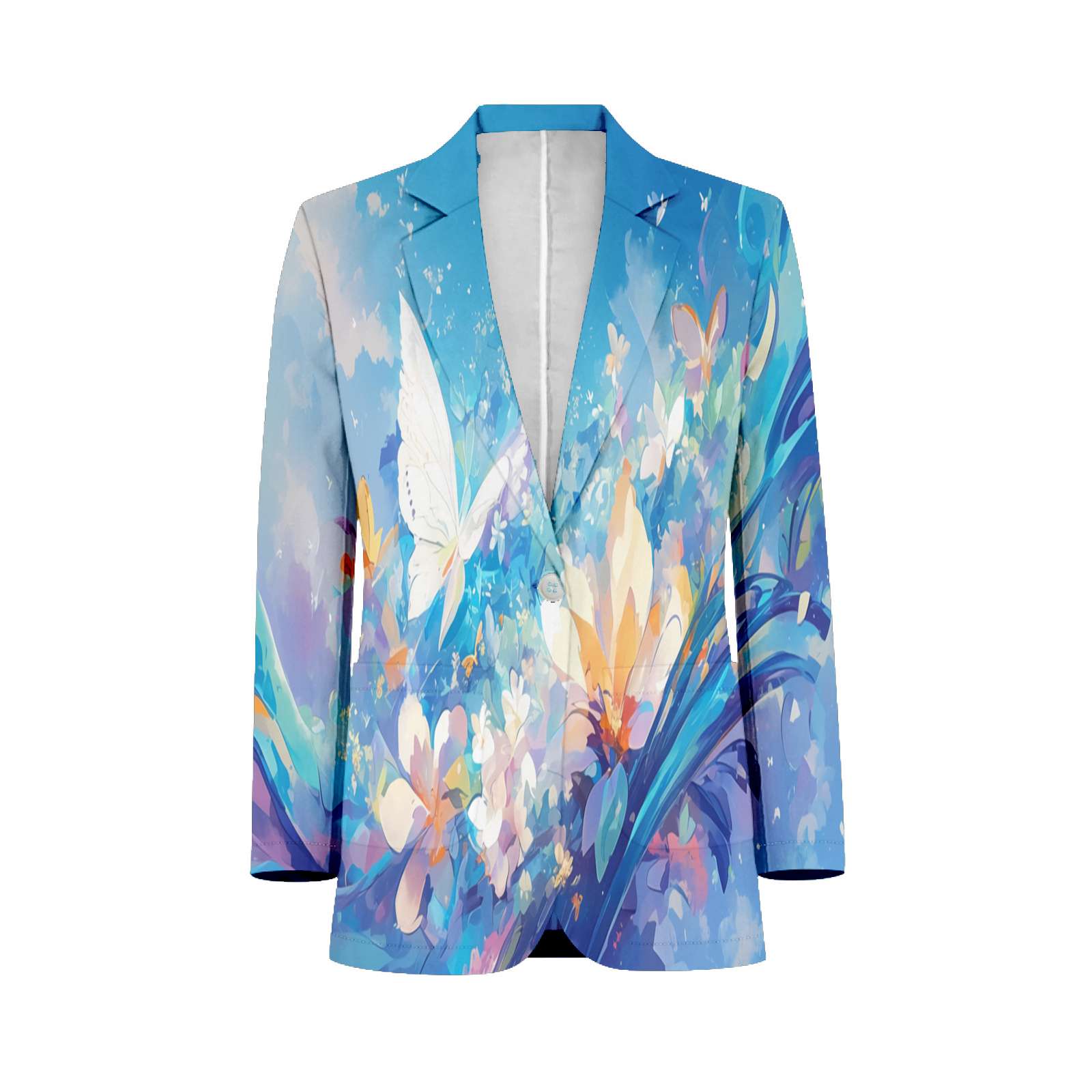 Butterfuly Pretty Butterflies Art Mens Suits Shawl Collar Slim Fit Suit ...