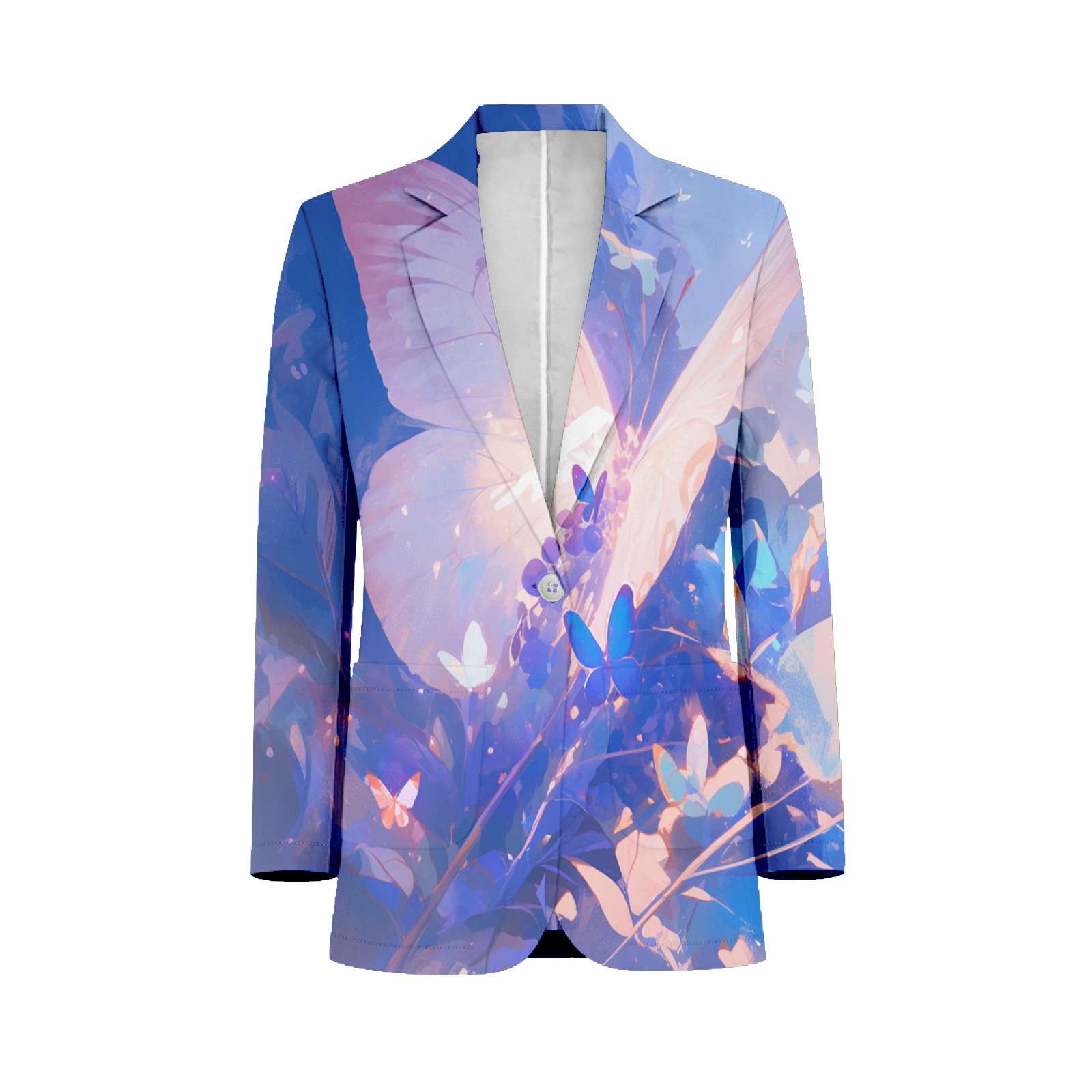 Butterfuly Pretty Butterflies Art Mens Suits Shawl Collar Slim Fit Suit ...