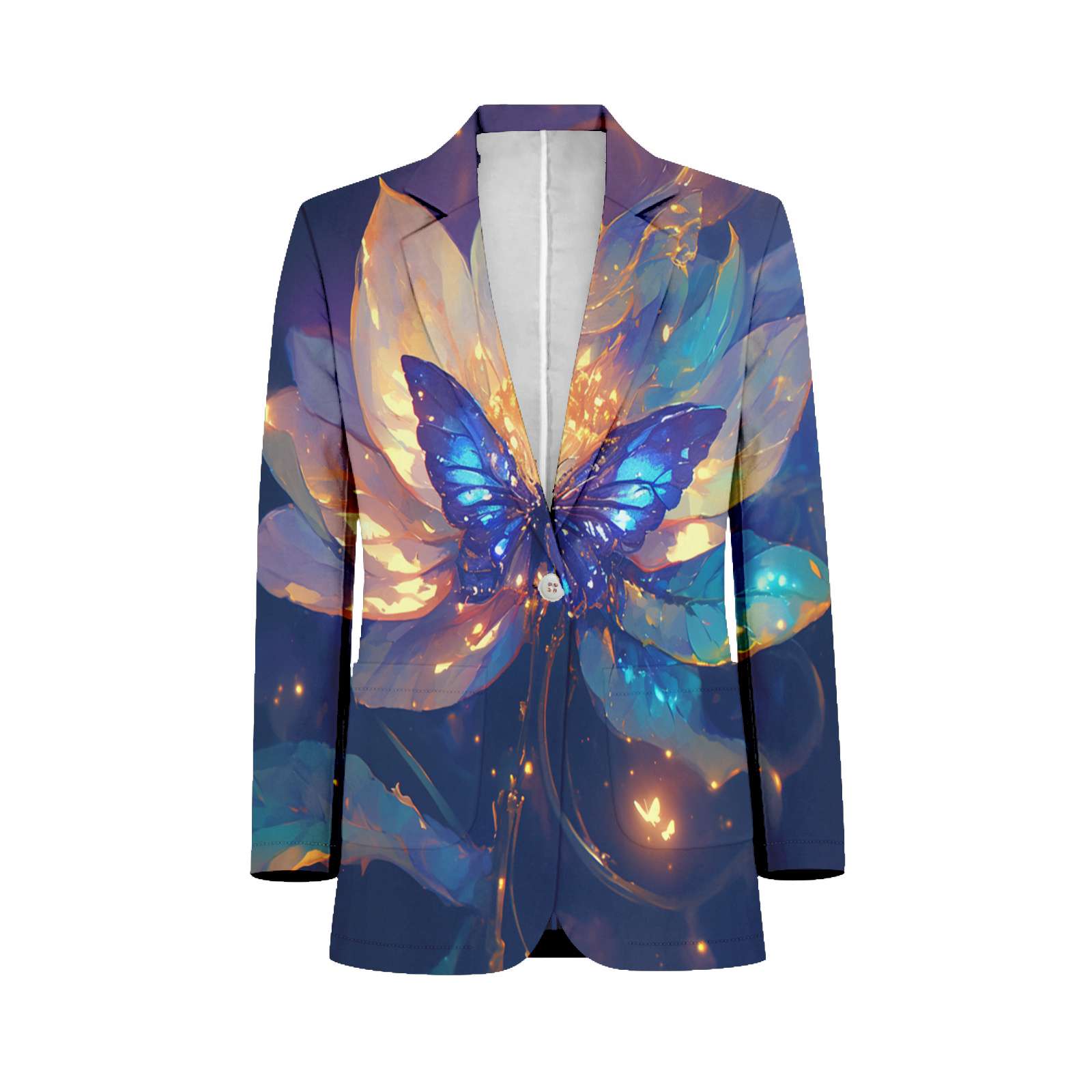 Butterfuly Pretty Butterflies Art Mens Suits Shawl Collar Slim Fit Suit ...