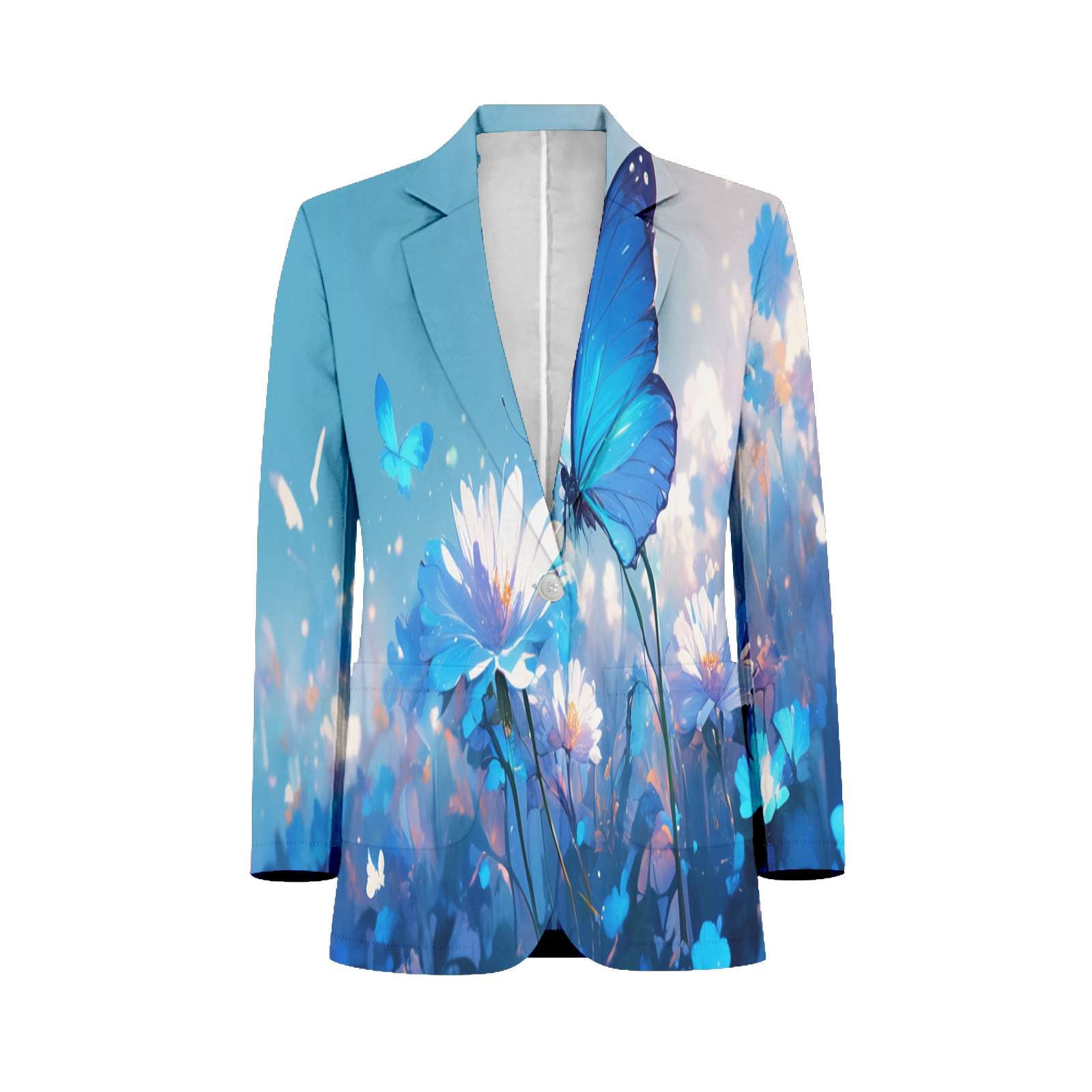 Butterfuly Pretty Butterflies Art Mens Suits Shawl Collar Slim Fit Suit ...
